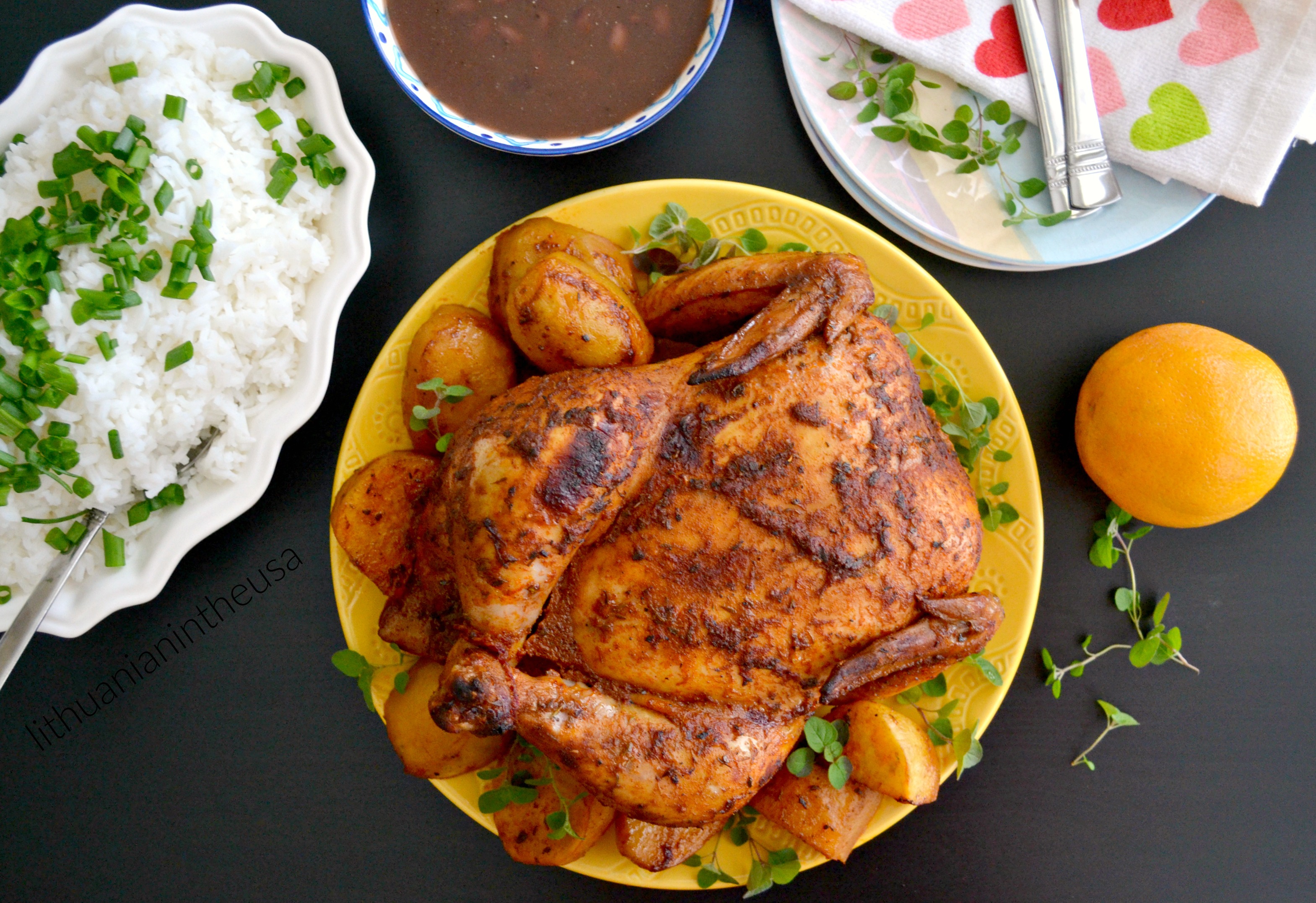 Peruvian Style Chicken/Kepta višta peruietiškai – Lithuanian in the USA