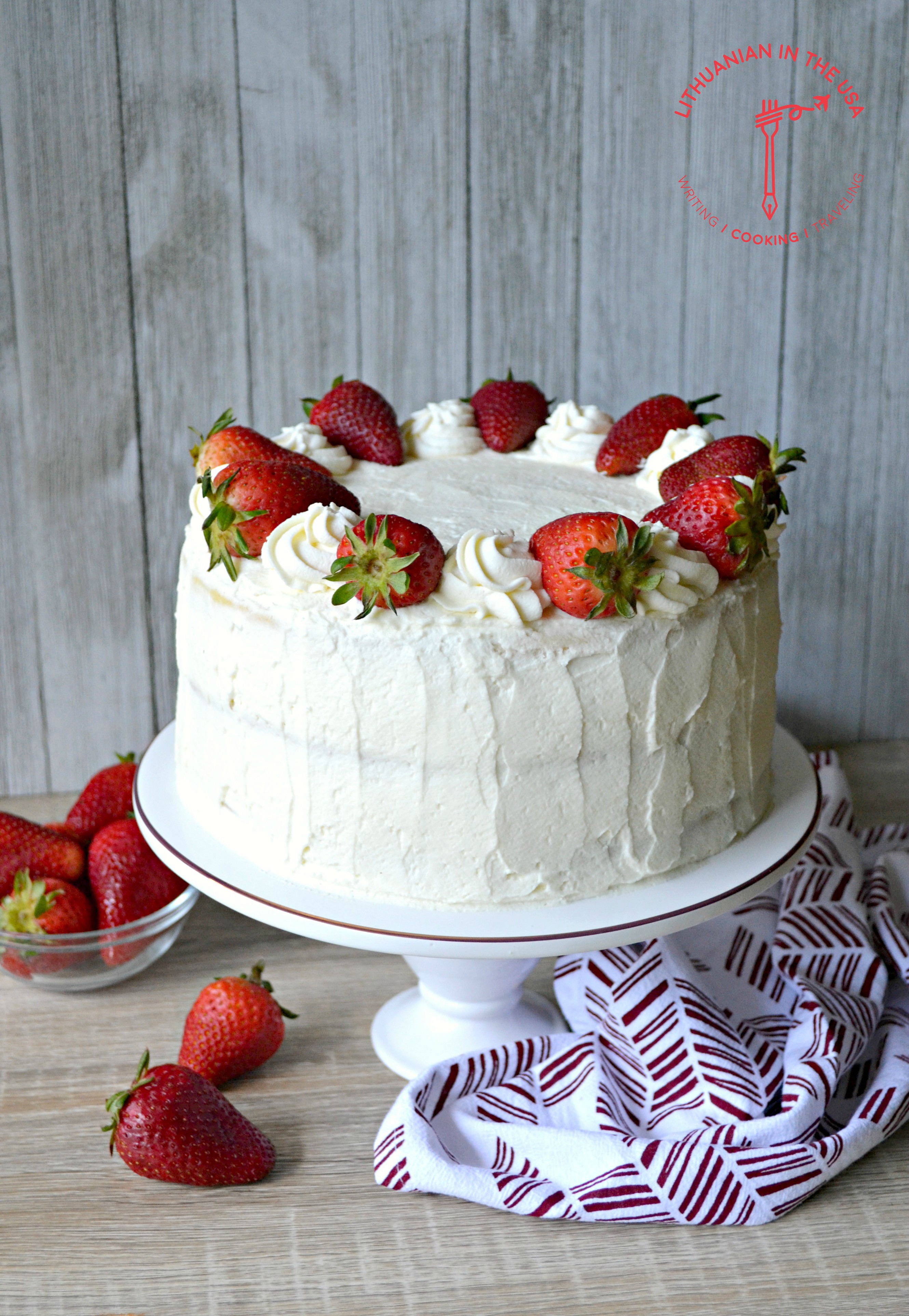 Strawberry, Mascarpone and Cream Cake / Braškių, maskarponės ir ...