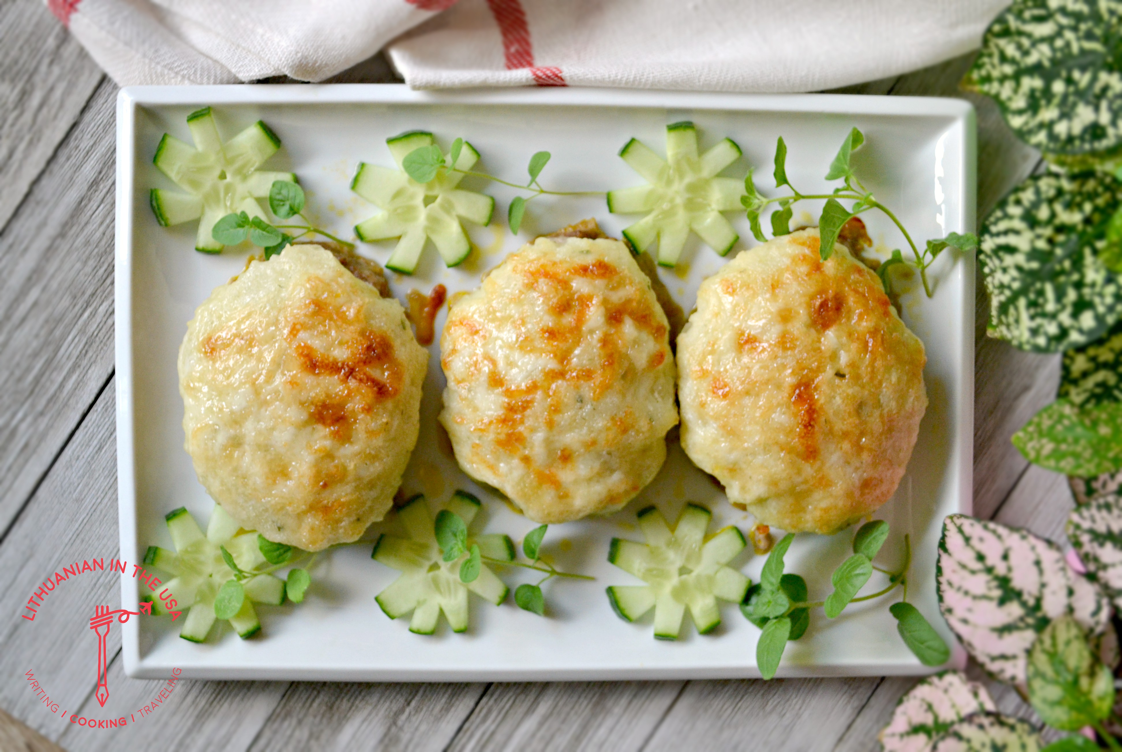 Oven Baked Ground Meat Cutlets with Mashed Potatoes, Mushrooms and ...