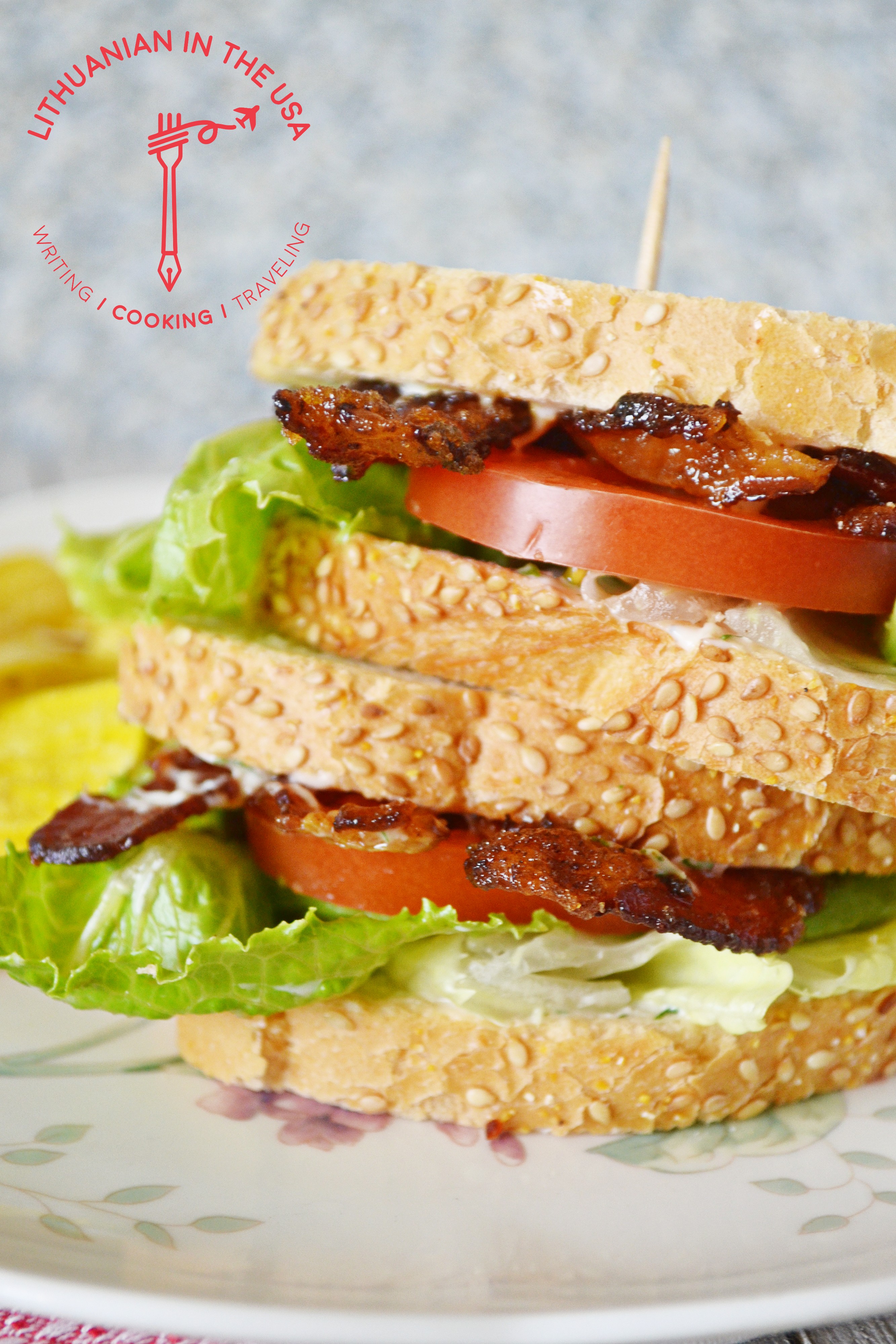 Brown sugar bacon BLT sandwich / Sumuštinis su karamelizuota šonine ...